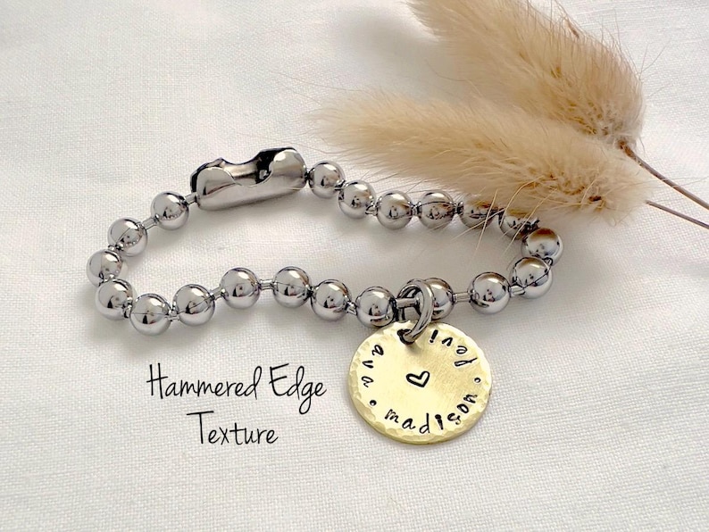 Mom Gift | Chunky Ball Chain Bracelet | Personalized Name Bracelet ...