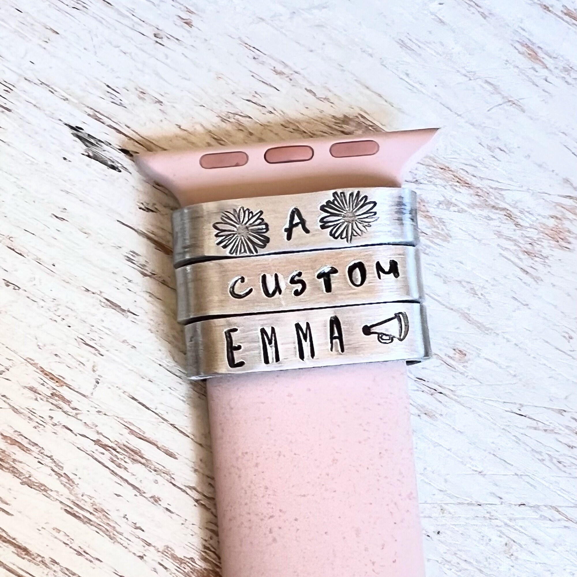 Personalized Iwatch Tags Watch Band Charms Metal Watch Cuff | Etsy