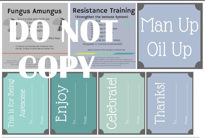 Mens Roller and Spray Labels and Recipes for Essential Oils. Printable ...