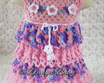 Crochet ruffle dress | Etsy