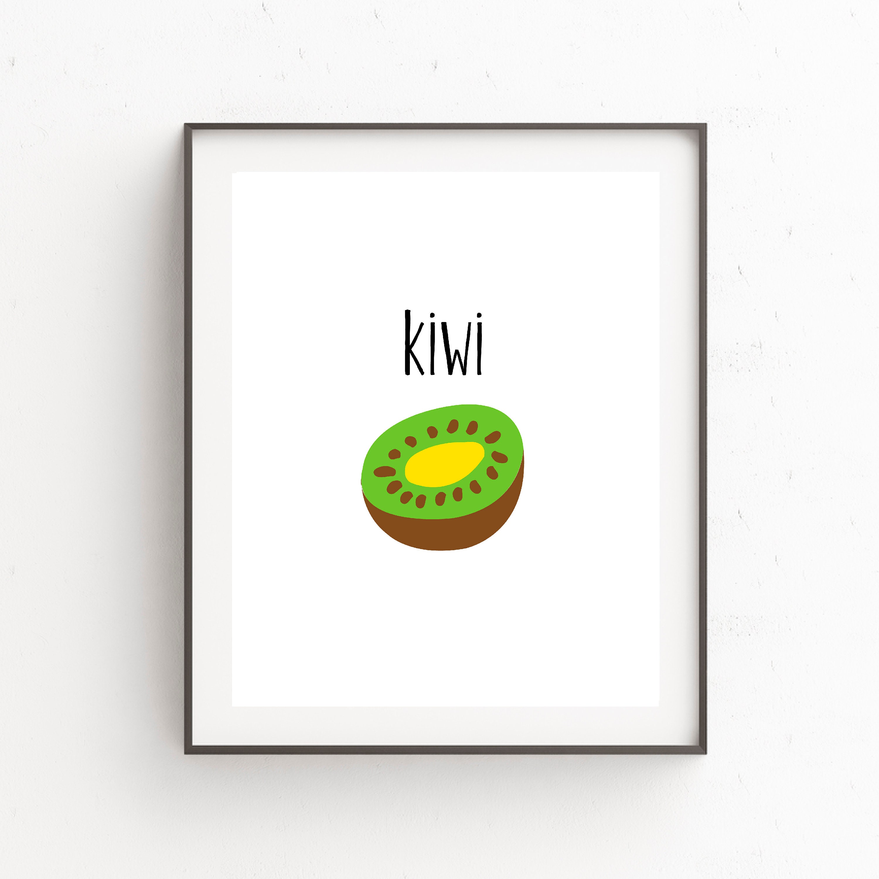 Kiwi Printable Poster (white Background) - Etsy