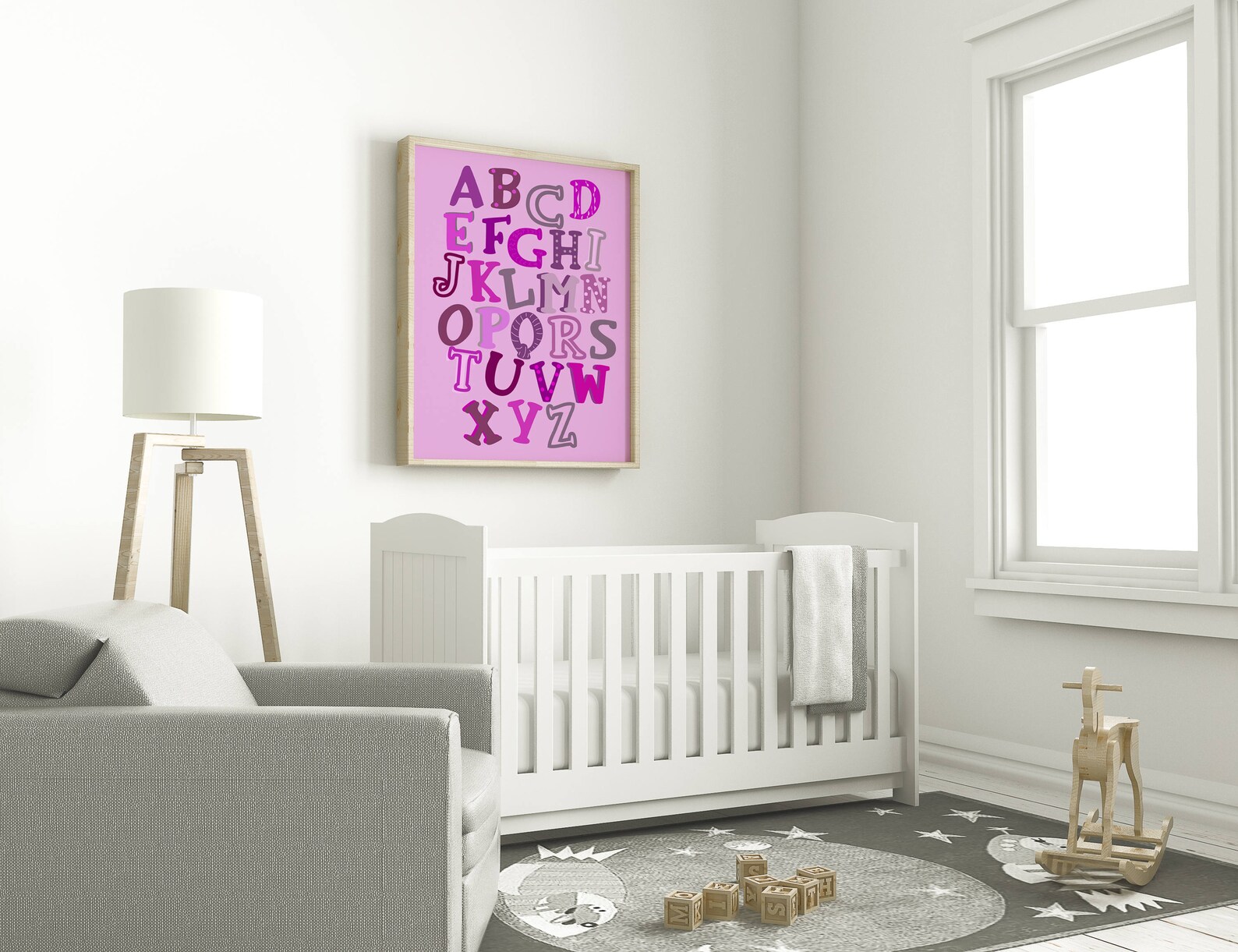 ABC Printable Poster (pink) - Etsy