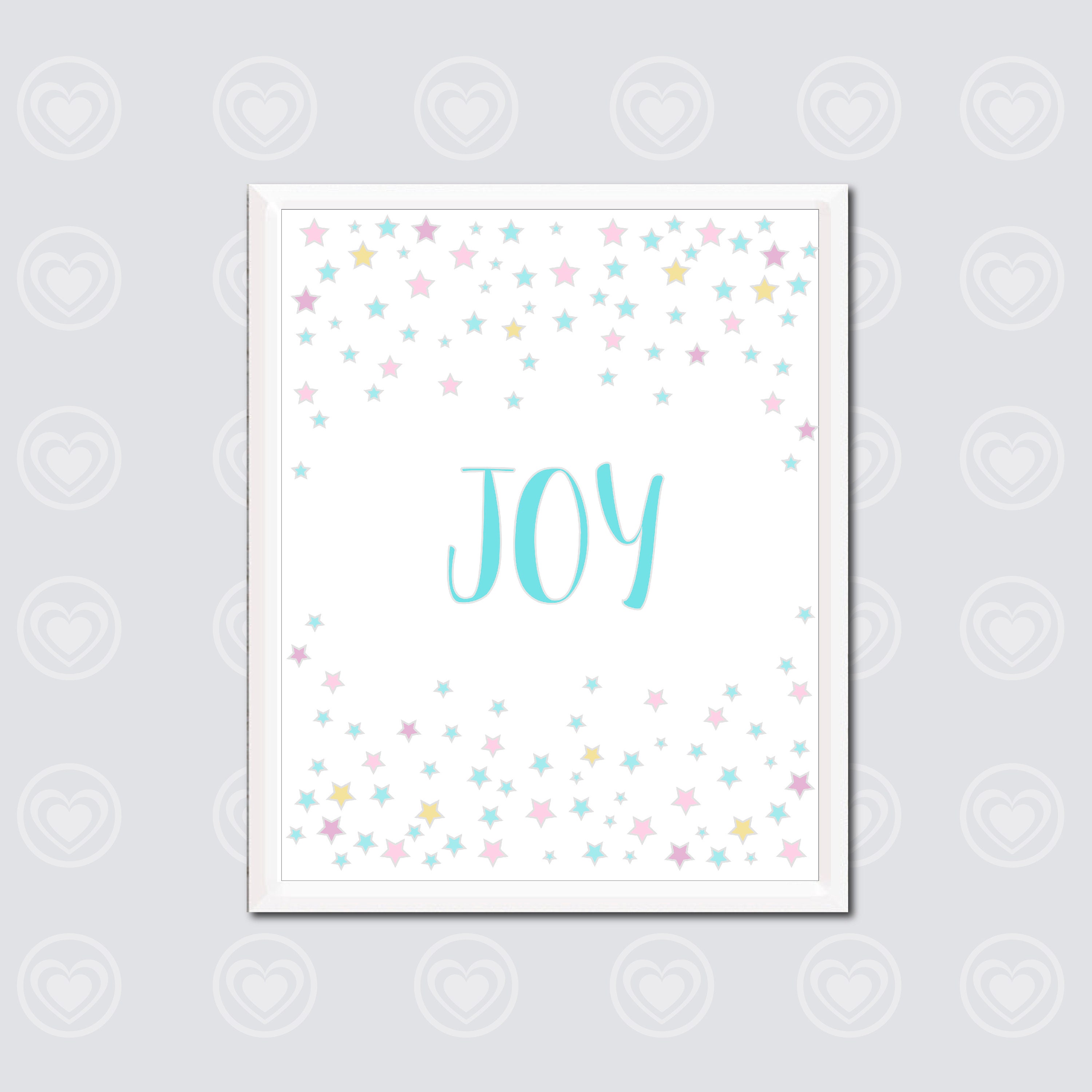 Joy Stars Printable Poster - Etsy