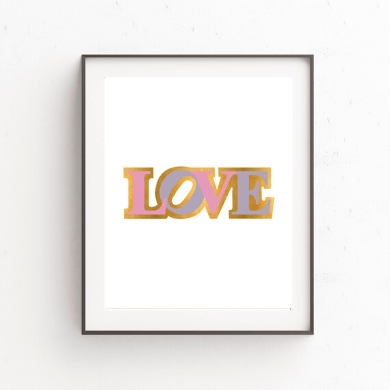 Love Pink Printable Poster | Etsy