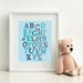 ABC Printable Poster (blue) - Etsy