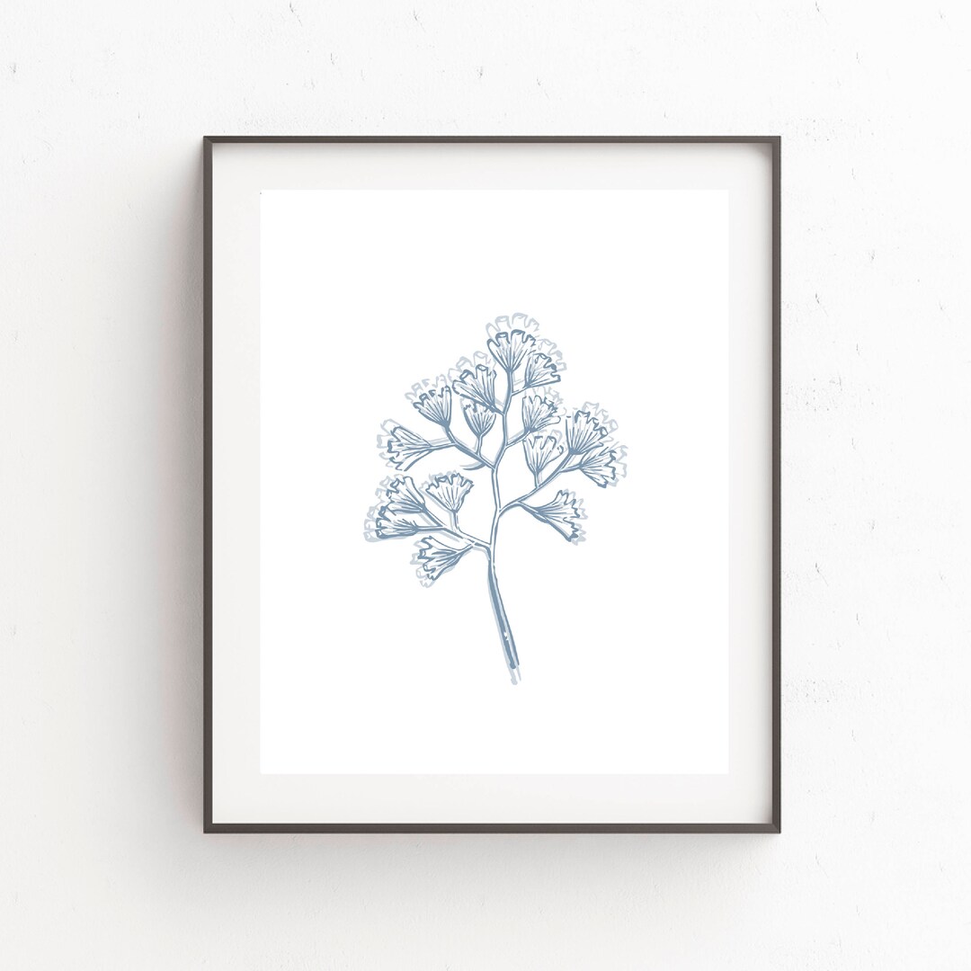 Blue Flowers Printable Poster - Etsy