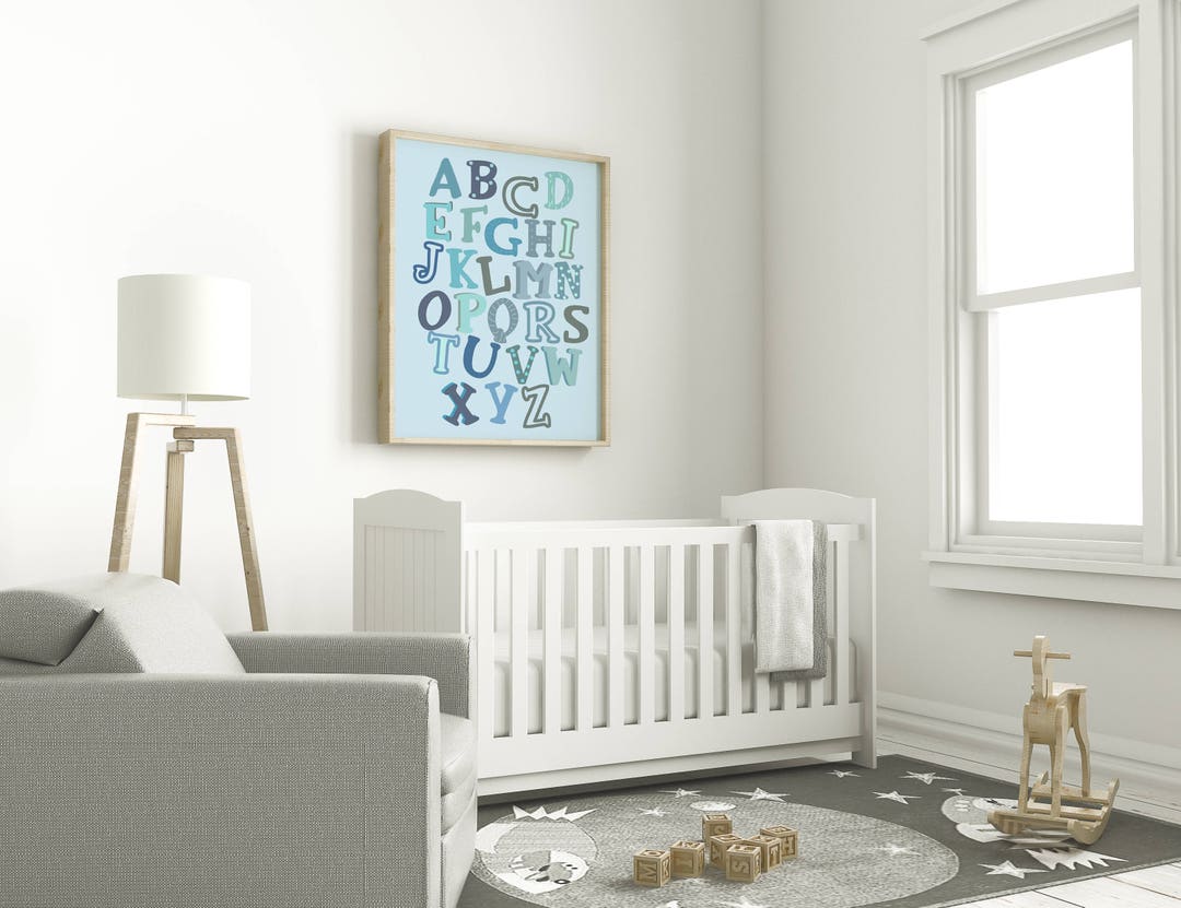 ABC Printable Poster (blue) - Etsy