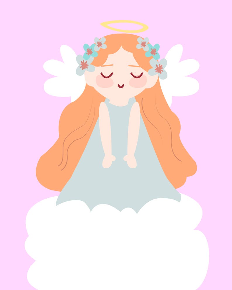 Hippie Angel Printable Poster - Etsy