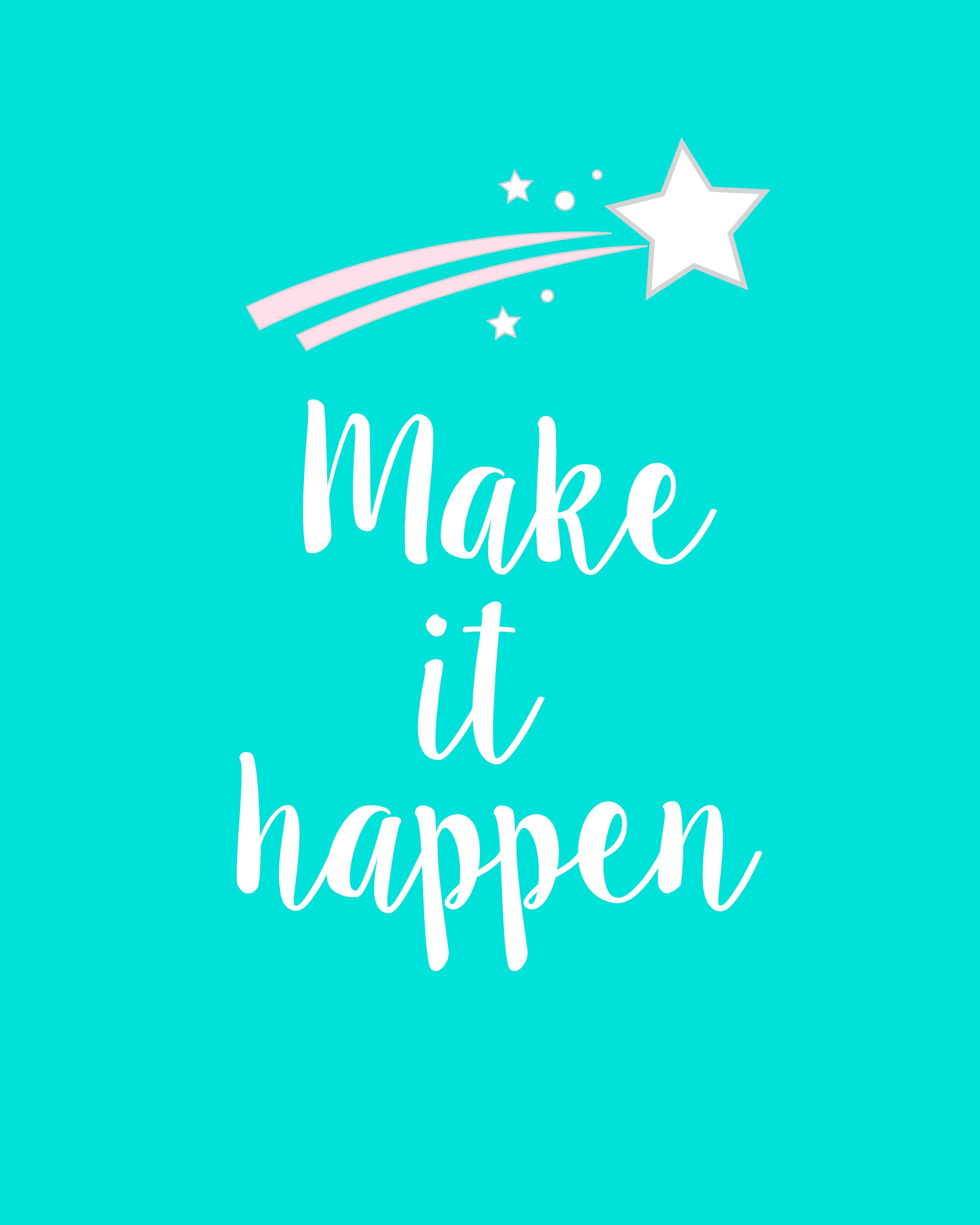 Make It Happen Printable Poster - Etsy