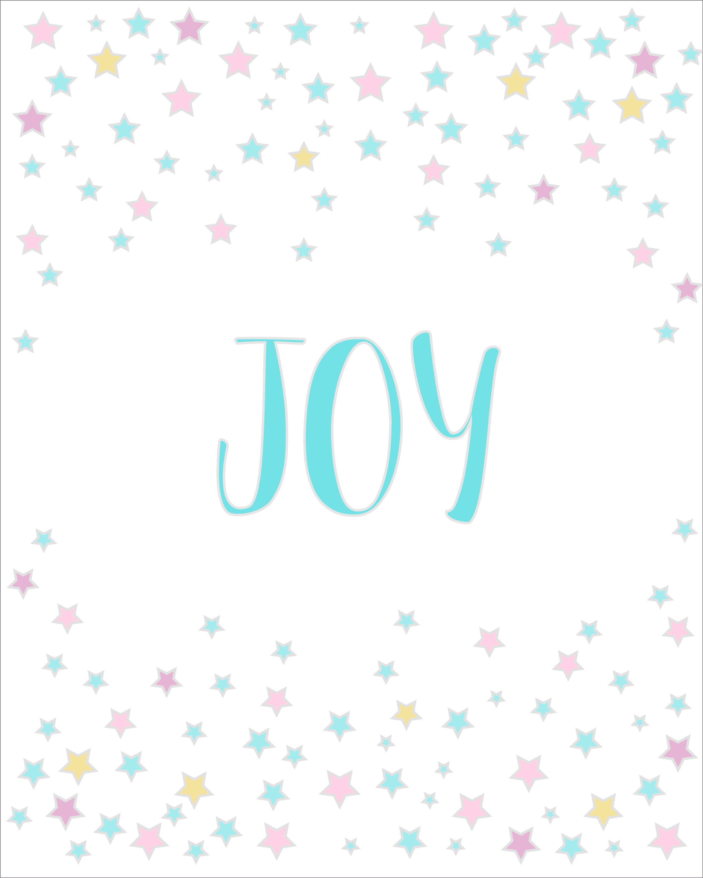 Joy Stars Printable Poster - Etsy