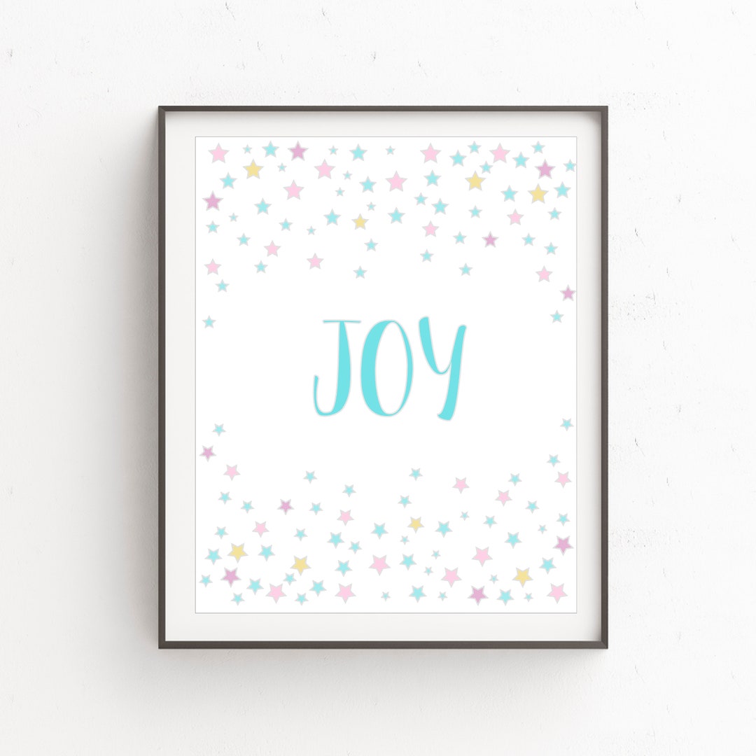 Joy Stars Printable Poster - Etsy