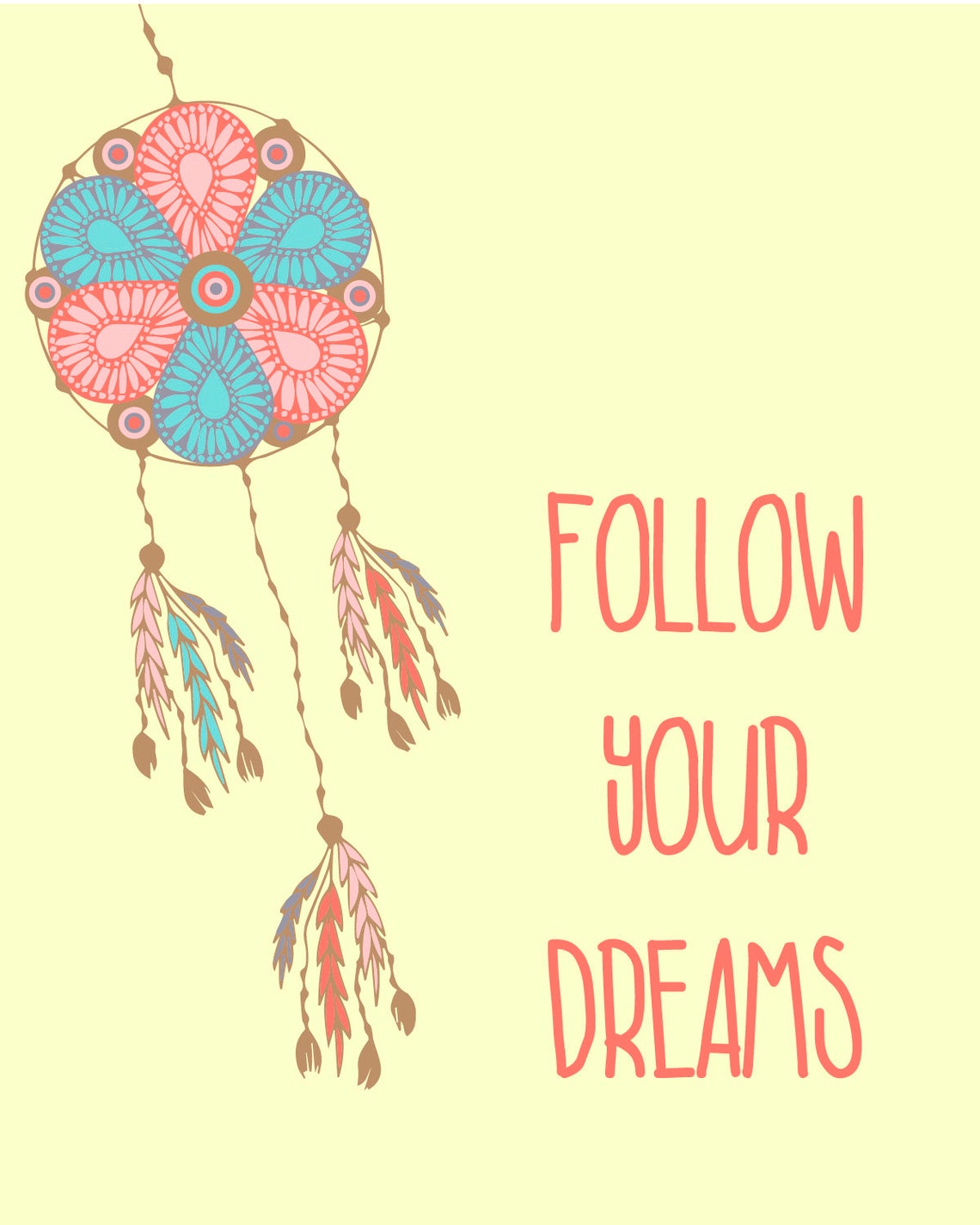 Follow Your Dreams Printable Poster - Etsy