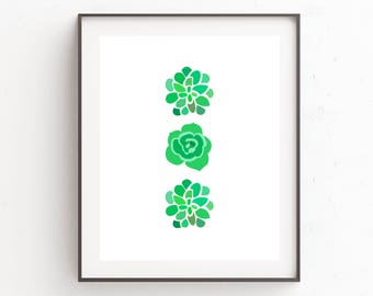 Succulent Print, Botanical Print, Instant Art, INSTANT DOWNLOAD, Modern ...