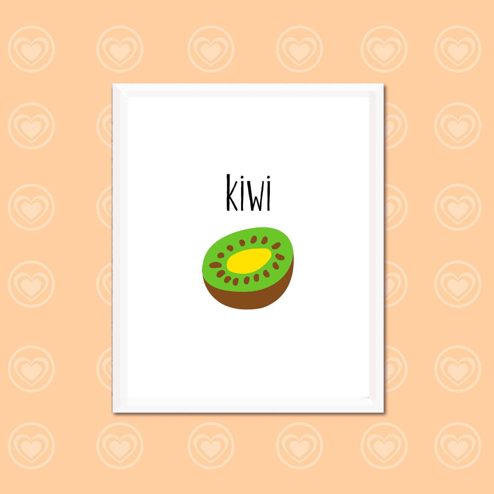 Kiwi Printable Poster (white Background) - Etsy