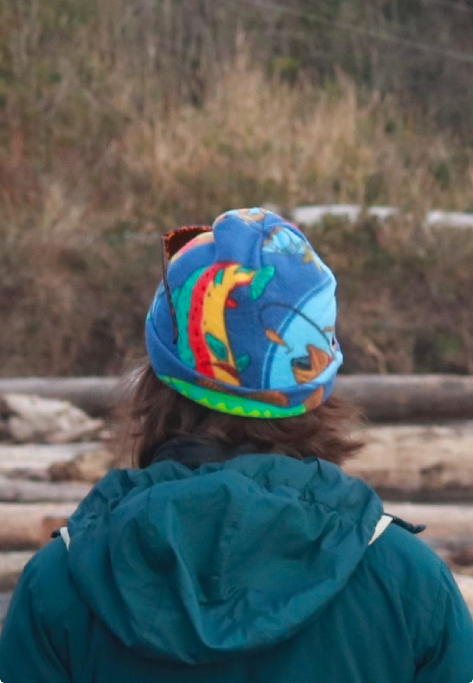 Handmade Fleece Fish Beanie: Colorful Trout Winter Hat - Etsy