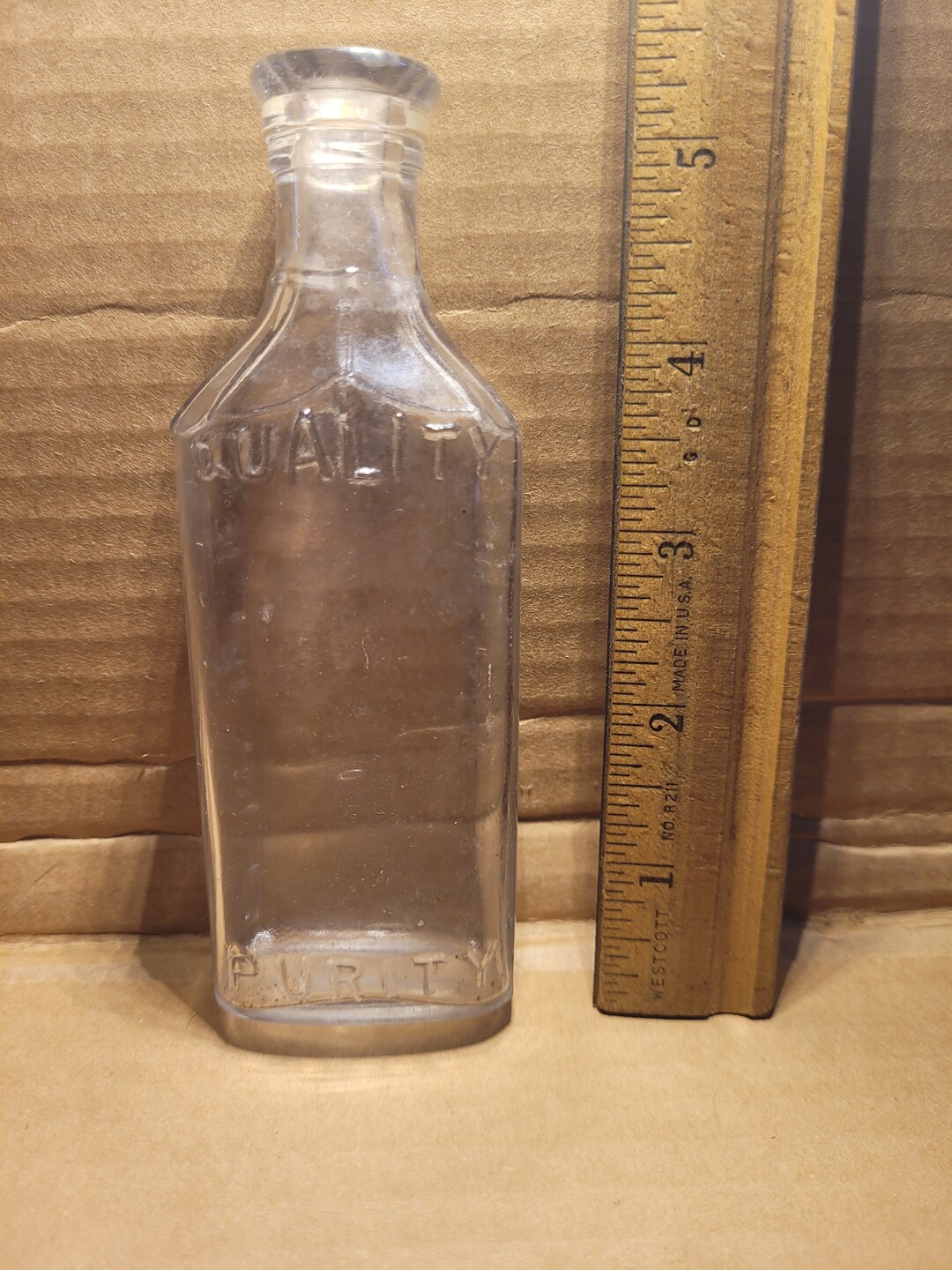 Vintage Quality Purity Bottle - Etsy
