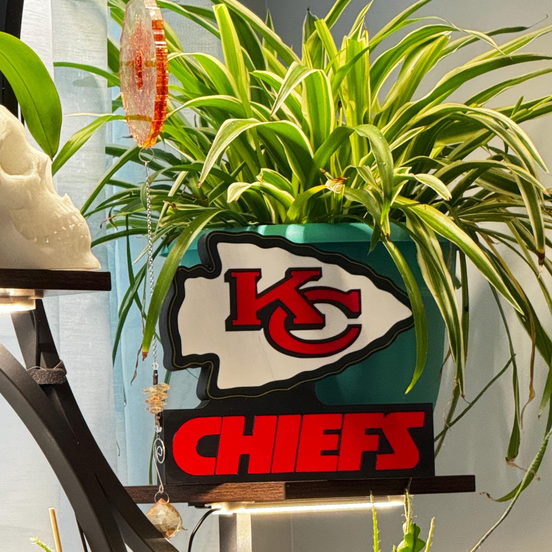 Chiefs Inspired 3D Printed Lightbox - Etsy