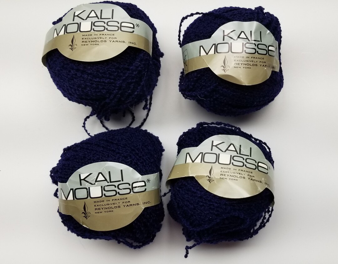 4 Skeins Kali Mousse Navy Blue Wool Knitting Crochet Yarn - Etsy UK