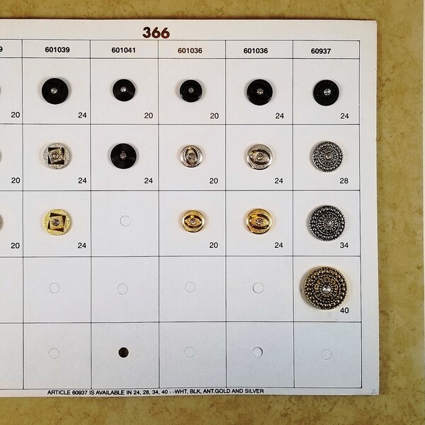 Vintage Button Cards - Etsy