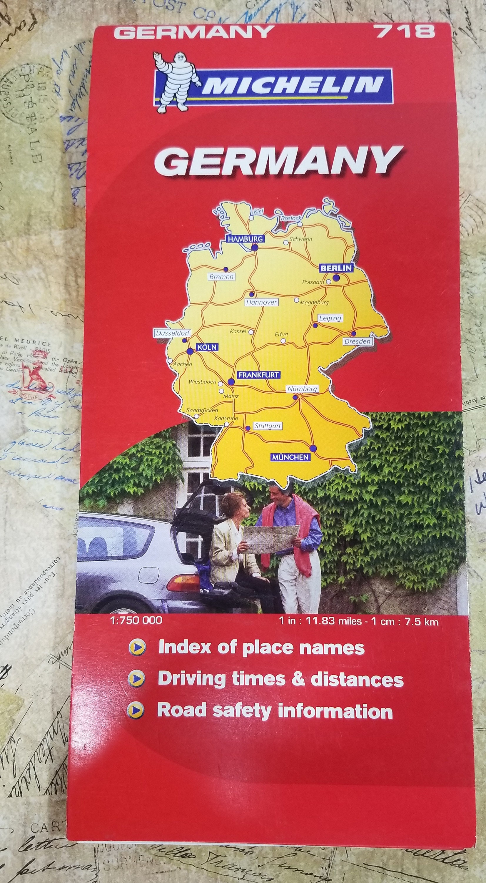 Michelin Maps Germany Switzerland Austria Crafting Paper | Etsy