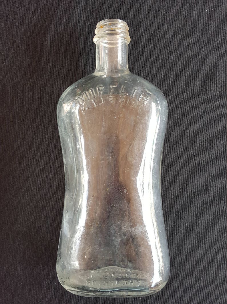 12 oz. Mifflin Chemical Corp. Clear Glass Bottle 8 1/4 | Etsy