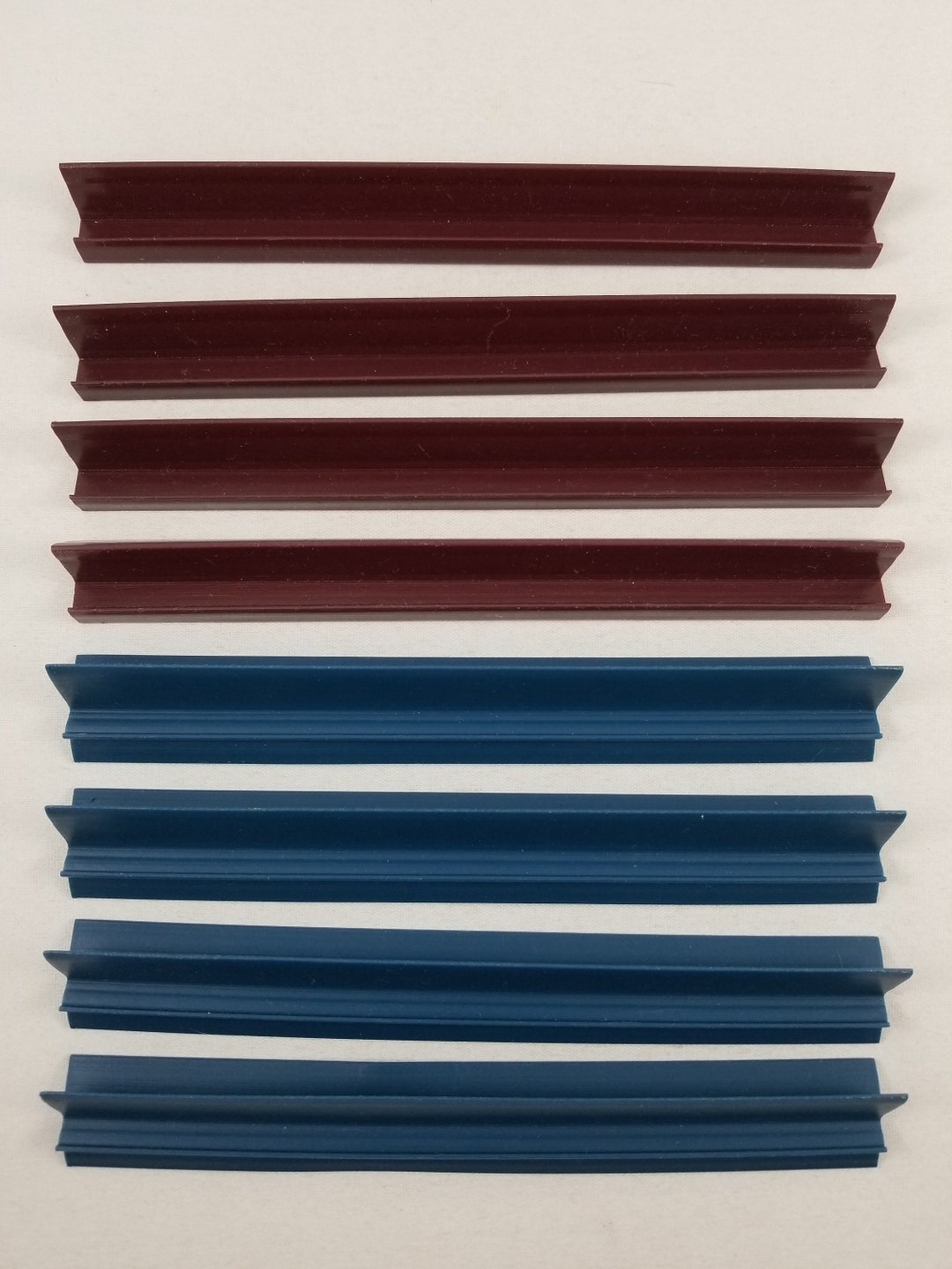 8 Plastic Tile Racks for Scrabble or Crafting - Blue and Burgundy - Etsy