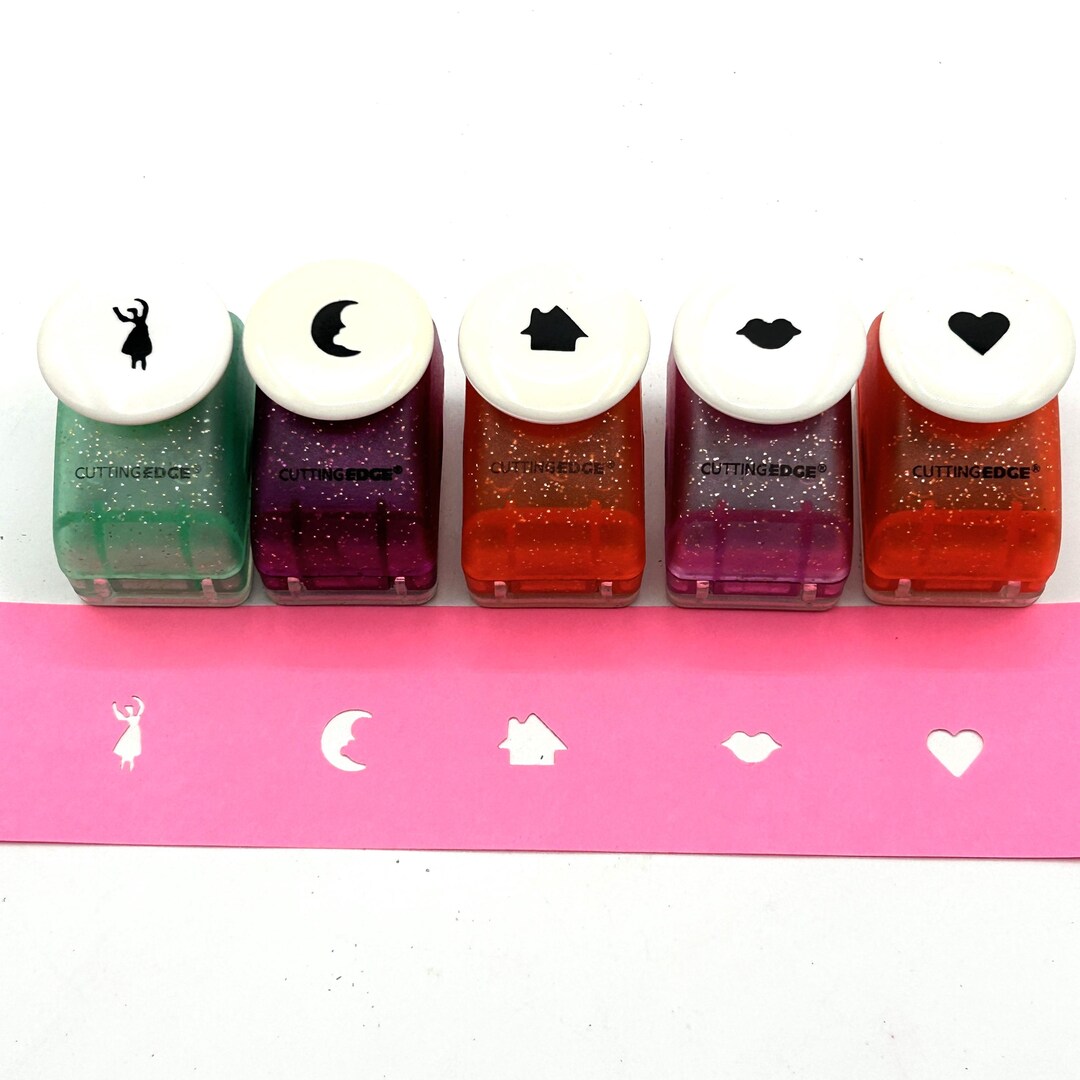 Cutting Edge Paper Punches: Moon, House, Lips, Heart, Girl - Lot of 5 ...