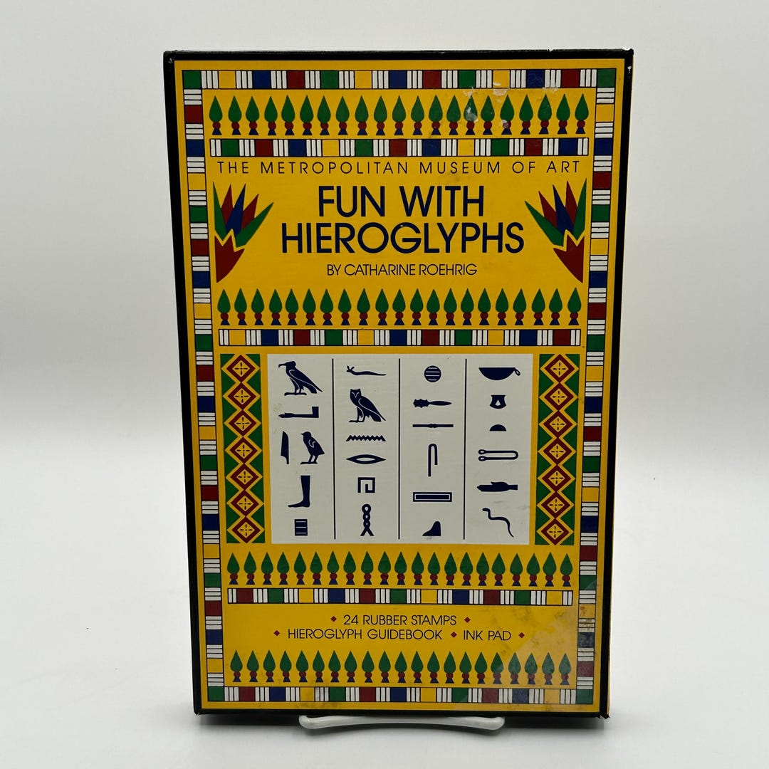 Fun With Hieroglyphs Rubber Stamps, Guidebook, Ink Pad, Metropolitan ...