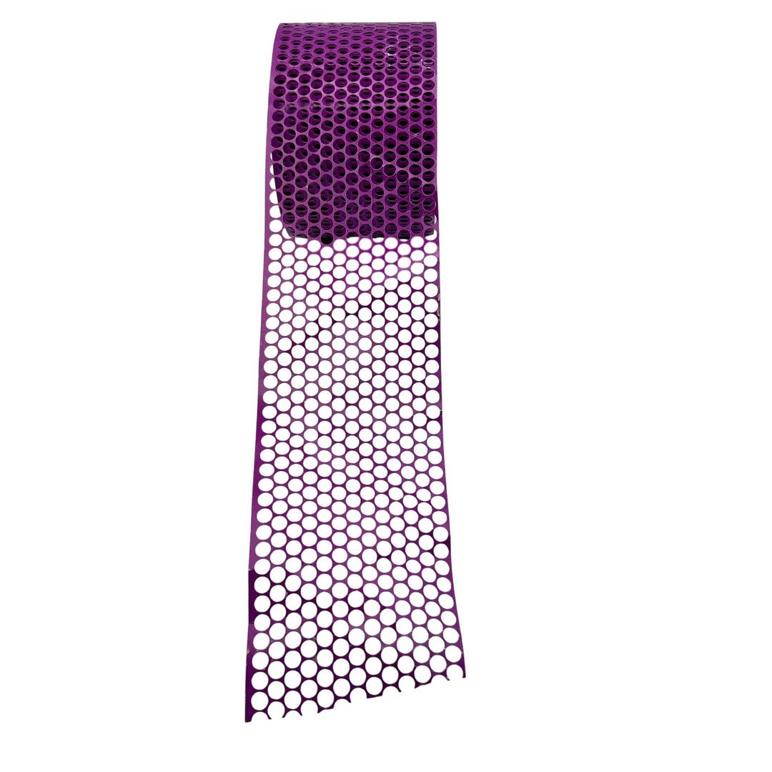 Purple Polka Dot Punchinello Mesh Ribbon 3 1/4" Wide Approx. 50 Yards ...