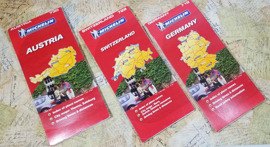 Michelin Maps Germany Switzerland Austria City Maps - Etsy