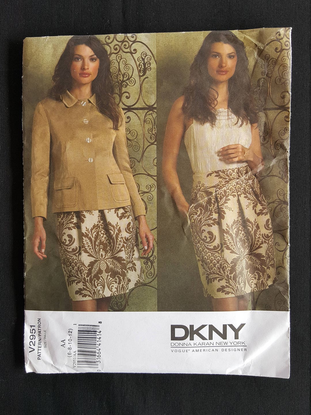 DKNY Vogue 2951 Sizes 6 8 10 12, Misses' Jacket and Skirt, Fashion ...