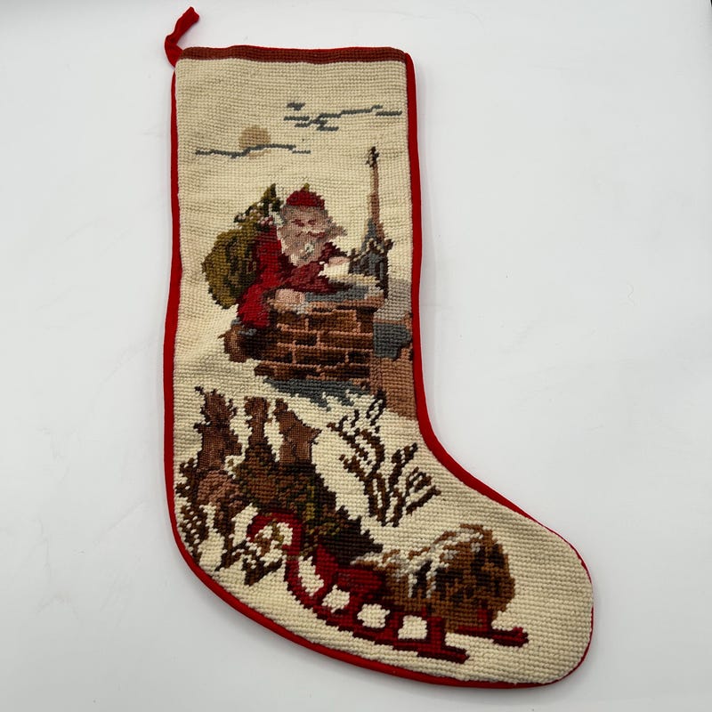 Needlepoint Christmas Stocking - Etsy