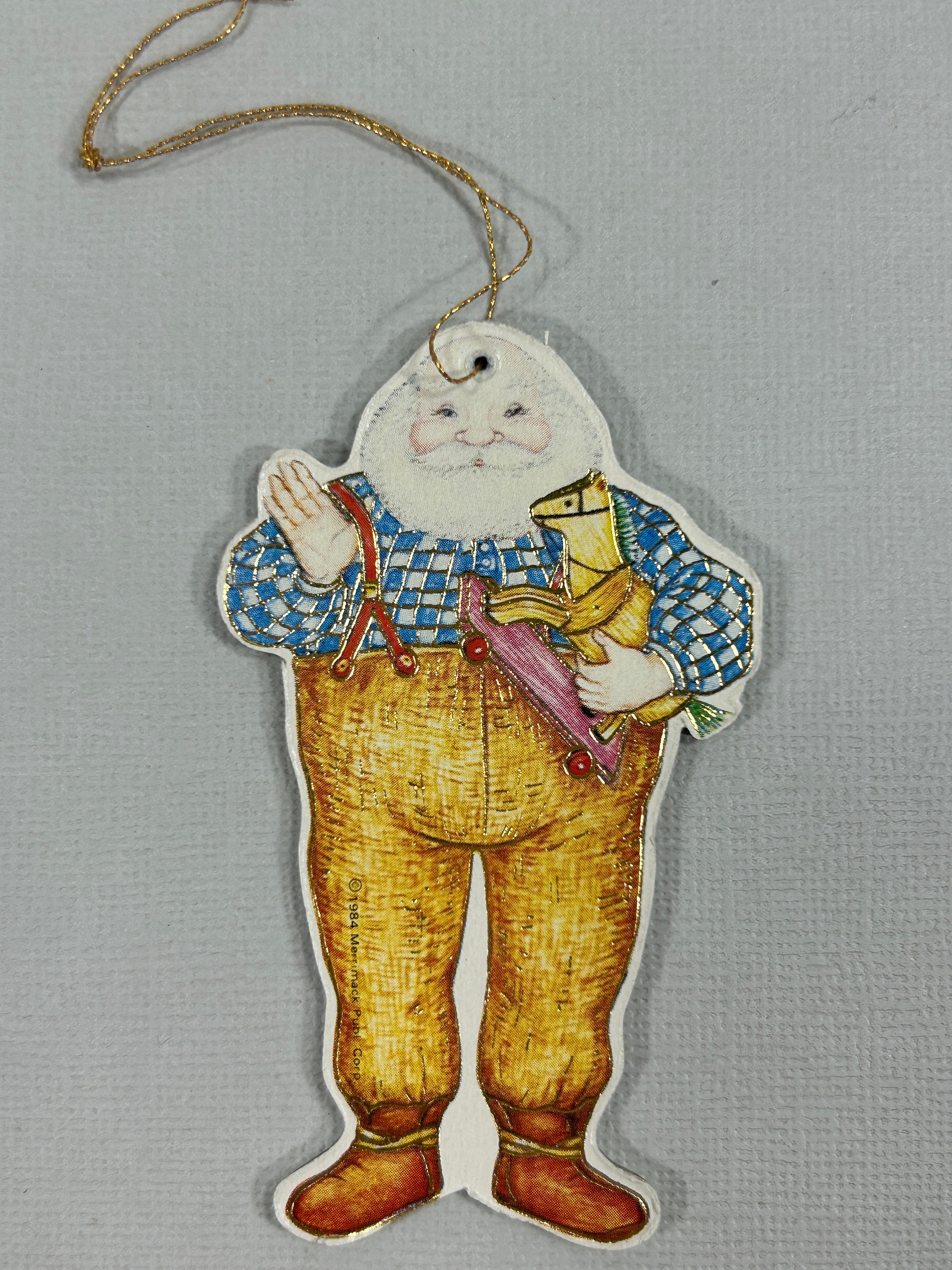 Santa Die Cut Cardboard Christmas Ornaments Lot of 6 - Etsy