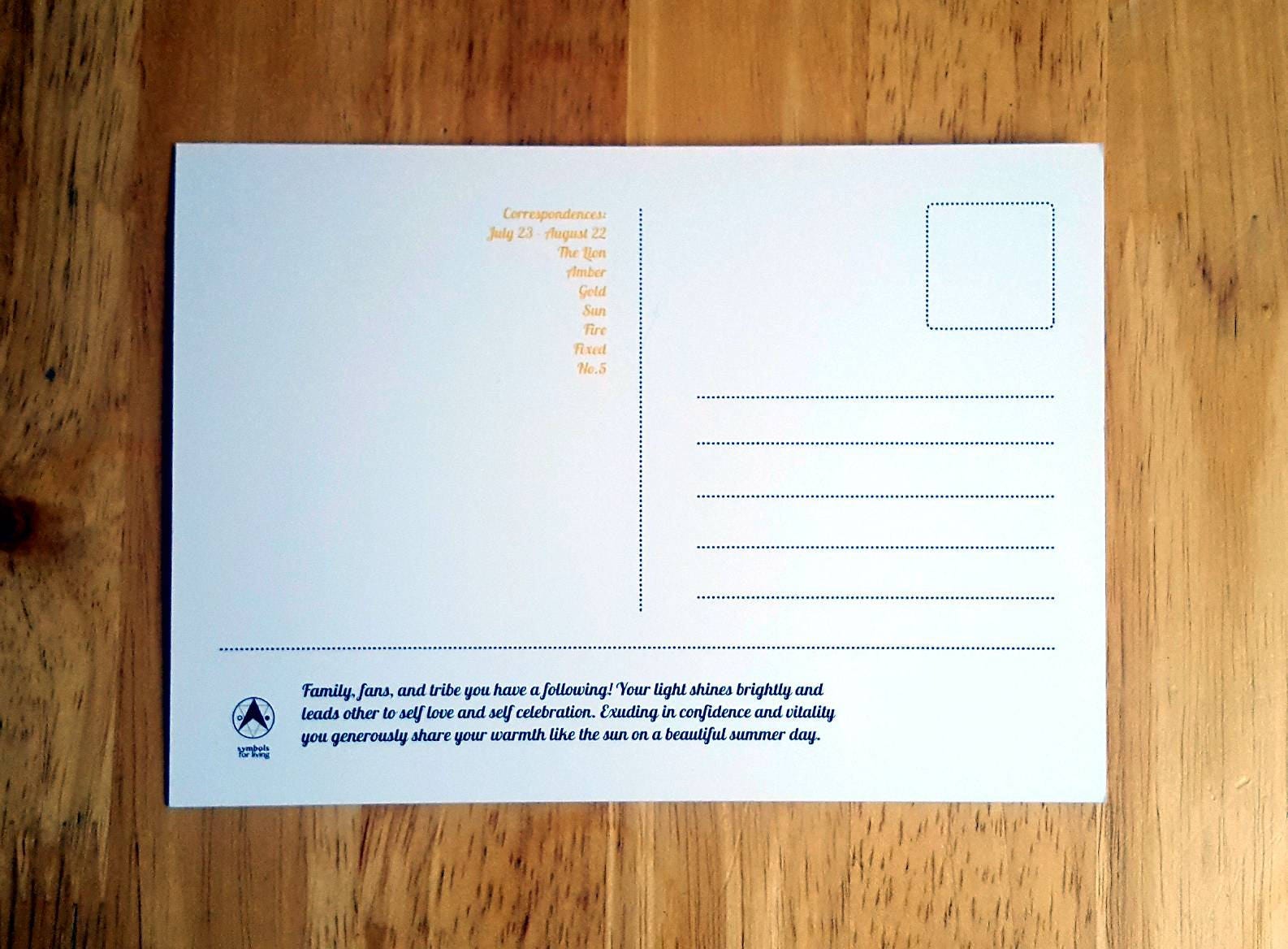 Zodiac Birthday Postcards 12 - Etsy