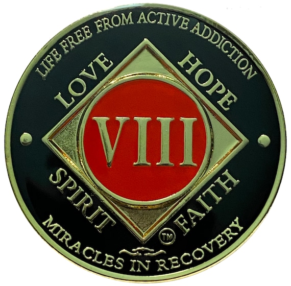 NA 8 Year Gold Color Plated Coin Narcotics Anonymous | Etsy