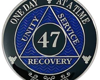 30 Year AA Medallion Reflex Silver Glitter Sobriety Chip - Etsy