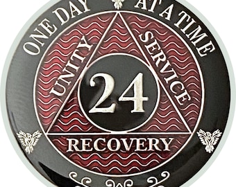14 Year AA Coin Silver Color Plated Medallion Recovery Chip - Etsy
