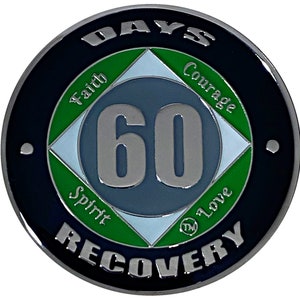 60 Days NA Coin, Medallion, Recovery Chip, 12 Step Token, Narcotics ...