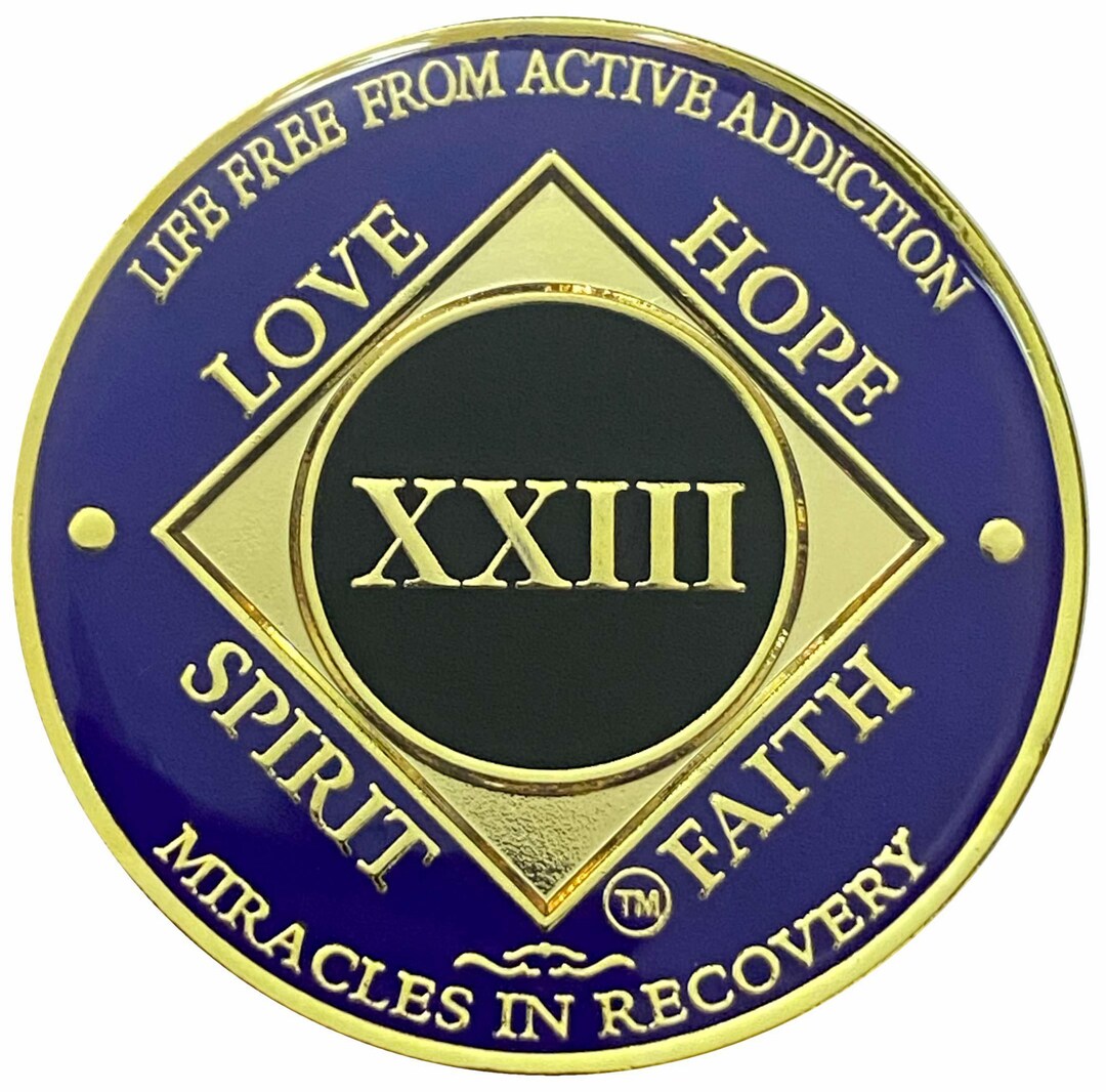 Simply Minimal NA 23 Year Gold Color Plated-medallion, Narcotics ...