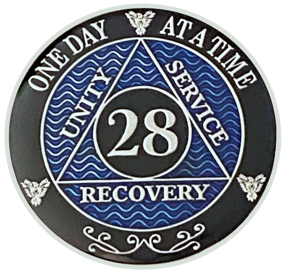 12 Step Token 9 Year AA Coin Silver Color Plated-Medallion Alcoholics ...