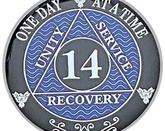 20 Year AA Coin Silver Color Plated Medallion, Recovery Chip, 12 Step ...