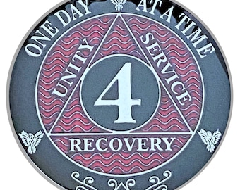 7 Year AA Coin Silver Color Plated-medallion Recovery Chip | Etsy