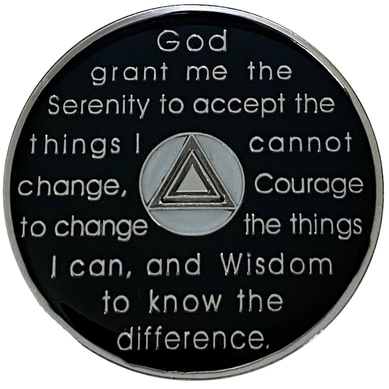 AA 90 Days Silver Color Plated Coin, Alcoholics Anonymous Medallion - Etsy