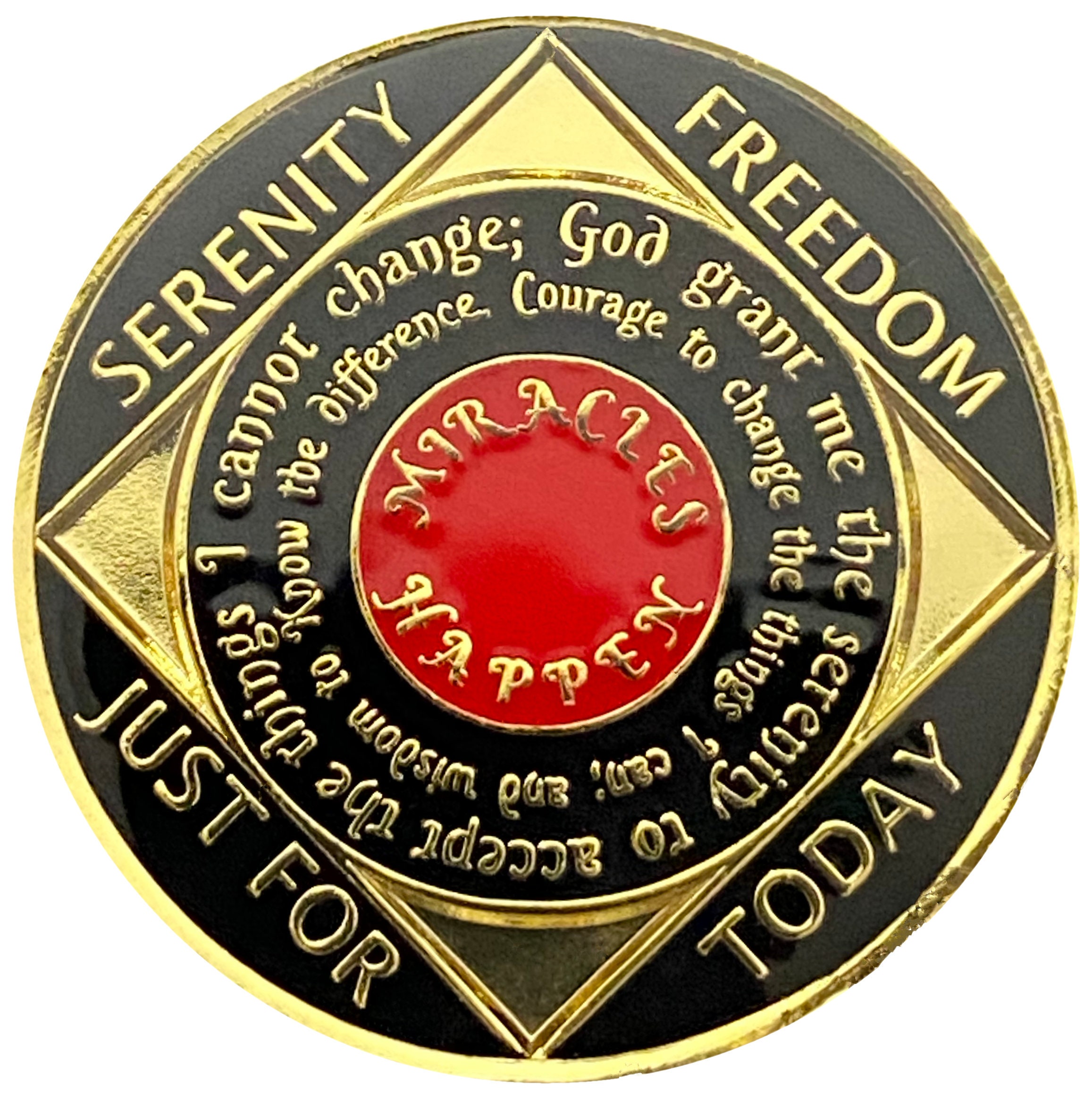 NA 2 Year Gold, Purple Color Plated Coin, Narcotics Anonymous Medallion ...
