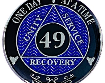 7 Year AA Coin Silver Color Plated-medallion Recovery Chip | Etsy