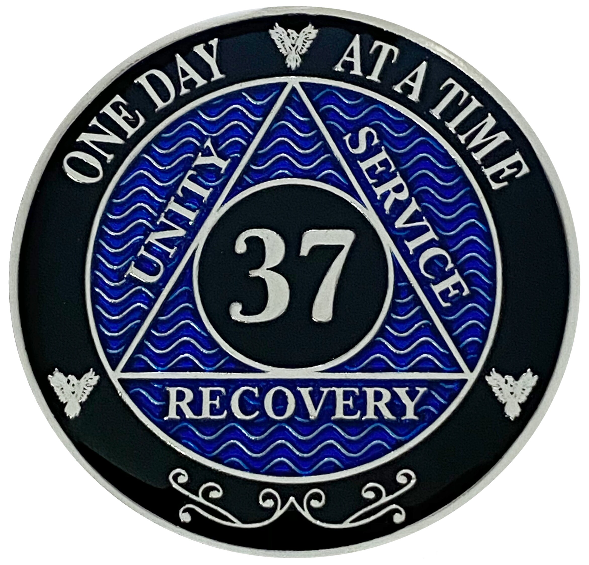 AA 37 Years Silver Color Plated Coin Alcoholics Anonymous | Etsy