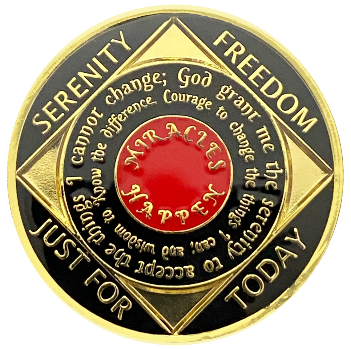 NA 25 Year Gold Color Plated Coin Narcotics Anonymous | Etsy