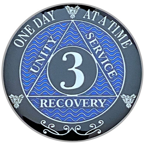 4 Year AA Coin Silver Color Plated-medallion Recovery Chip - Etsy