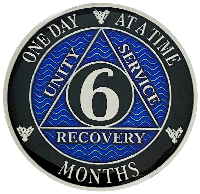 AA 6 Months Silver Color Plated Coin, Alcoholics Anonymous Medallion - Etsy