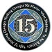 15 Year AA Coin Silver Color Plated Medallion, Recovery Chip, 12 Step ...